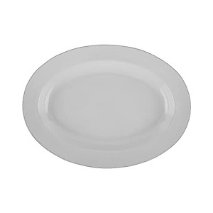 G.E.T. ML-15-W 18" x 13" Oval Platter, White, Large