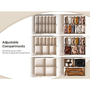 StorageWorks Under Bed Shoe Storage Organizer, Underbed Shoes Container with Adjustable Dividers, Shoe Storage Basket with Cover, Beige, 2-Pack, Space-Saving Shoe Box Fits up to 24 Pairs