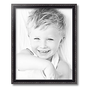ArtToFrames 16x20 inch Black with Beads Wood Picture Frame, WOMD10188-16x20