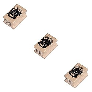 Abaodam Christmas Craft Stamp 3pcs Christmas Sealing Stamp Christmas Bag fillers Holiday Album Stencil Holiday Stamp stampers Party Favors Wooden Stamper die Account Bamboo