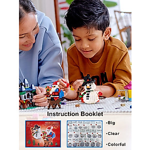 Liontru 2023 Christmas Building Blocks Set, Holiday Christmas Toys Sets 2023, for 9+ Kids, Adults, Teen Girls, Boys, Santa Claus, Snowman, Reindeer Building Block, 720 Pieces