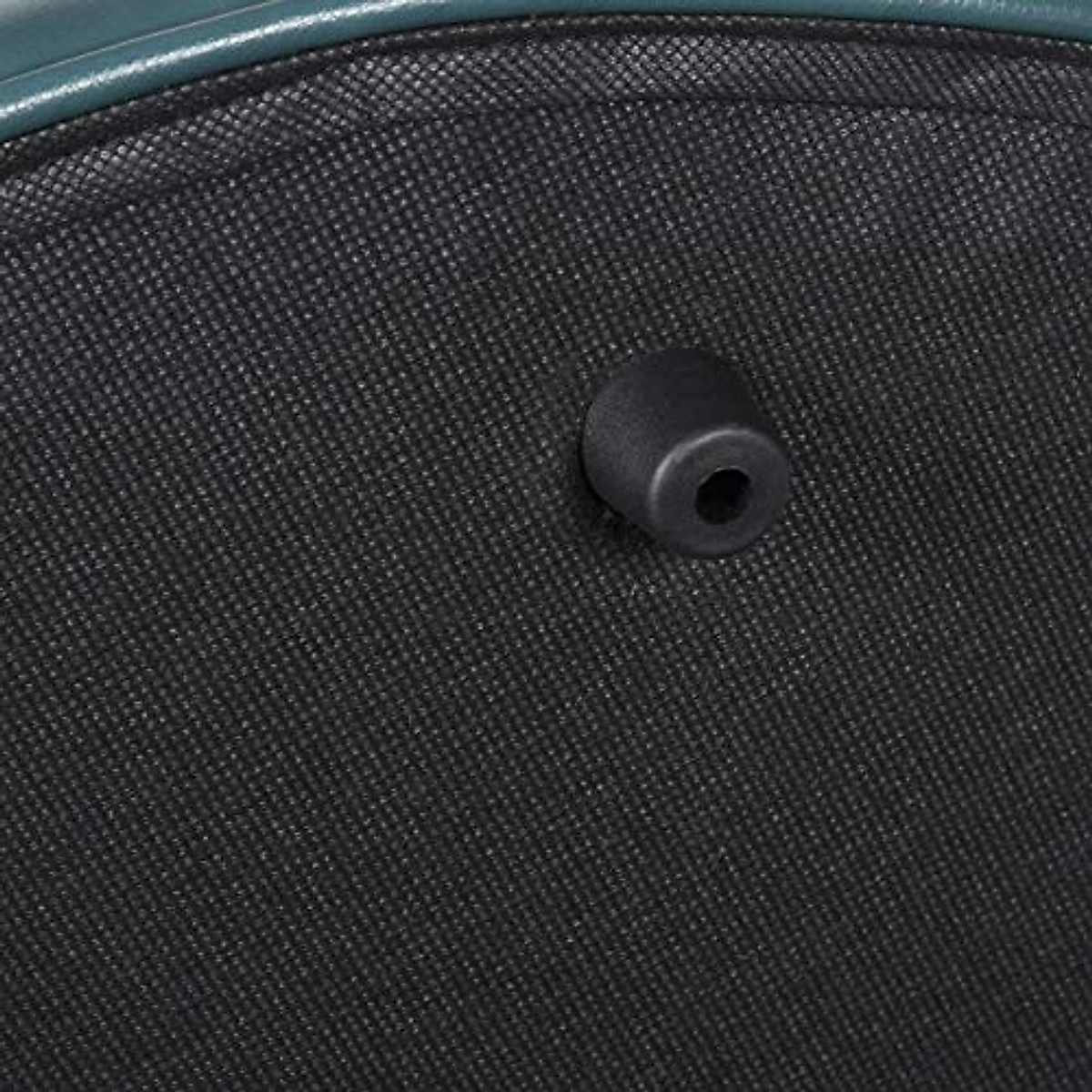 HomePop Round Leatherette Storage Ottoman with Lid, Teal