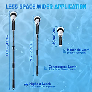 Electric Spin Scrubber, Yirilan 2023 New Cordless Shower Scrubber with 8 Replaceable Brush Heads and Adjustable Extension Handle, Power Cleaning Brush for Bathroom, Kitchen, Car, Tile, Wall, Floor