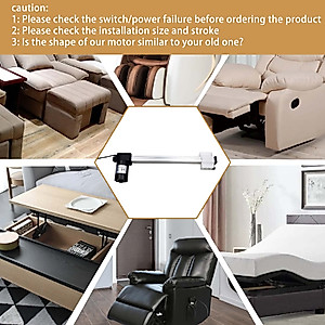 Feikeer Electric Recliner Motor Actuator, Replace okin JLDQ-11, JLDQ-1A, JLDQ.11.156.333K. Lift Chair/Sofa Electric Recliner Motor Actuator with Power Adapter&Hand Controller, Stroke:12.99"/330mm