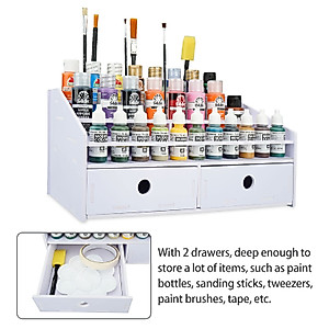 SANFURNEY Paint Rack Stand Pigment Ink Bottle Paints Tool Storage with Cabinet Holder Organizer for 59 Bottles of Paints