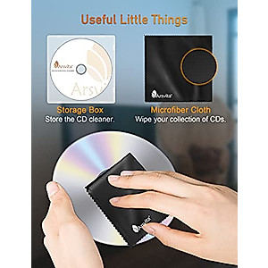 Arsvita Laser Lens Cleaner Disc Cleaning Set for CD/VCD/DVD Player, Not Compatible for Bose Player, Safe and Effective, ARCD-03