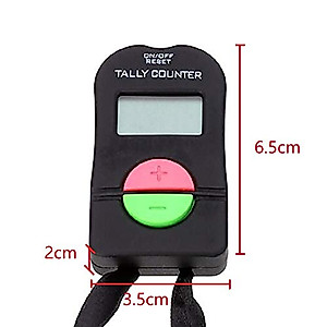 SENLINDALU Pack of 2 Pieces, Digital Hand Tally Counter Small Golf Sports Counter, Electronic Add/Subtract Manual Clicker
