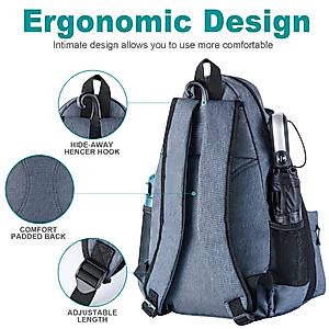 Himal Outdoors Tennis Backpack Tennis Bag - Large Storage Holds 2-3 Rackets and Necessities With Tennis,Pickleball,Racketball,Suitble for Women,Men and Teenagers,Rose Red