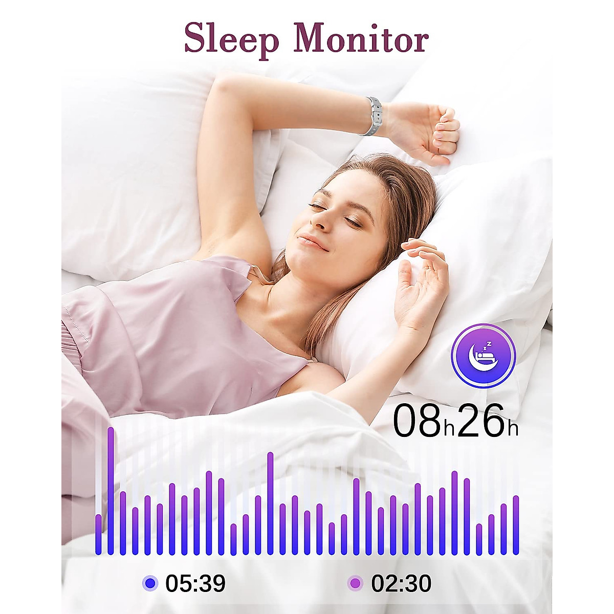 SHANG WING Smart Watches for Women Compatible with iPhone Android Phones, LYNN2 Women's Watch Fitness Tracker Watch Reloj para Mujer with Heart Rate Monitor Pedometer Sleep Tracker Waterproof Gray