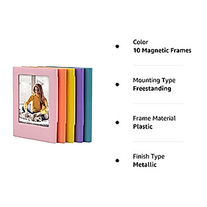 k Mini Photos Frame for Polaroid, Table Magnetic Picture Frames for Insta Mini Film, Fridge Magnetic Photo Frame, Picture Holders for Polaroid 3.3 x 2.1 inch