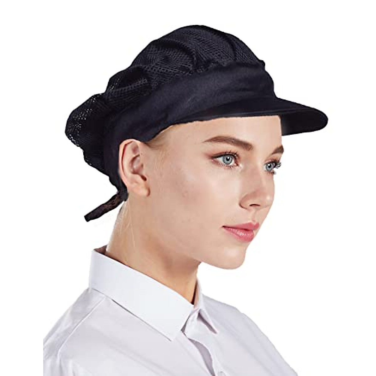 Nanxson 3pcs Unisex Chef Hat Elastic Kitchen Chef Hat Cooking Chef Cap Food Service Hair Net CF9061 (Black)