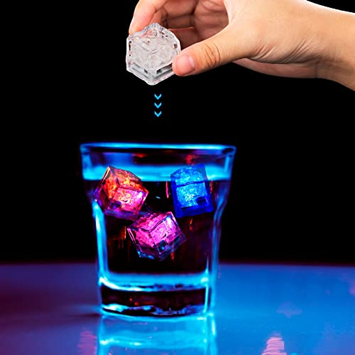 Light Up Ice Cubes - Multi-Color LED Drink Decor for Events