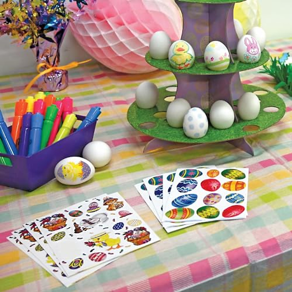Bunny, Basket & Egg Stickers