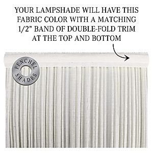 FenchelShades.com Set of 2 Lampshades 6.5" Top Diameter x 15" Bottom Diameter x 11" Slant Height with Washer (Spider) Attachment for Lamps with a Harp (Pleated Mushroom Cream)