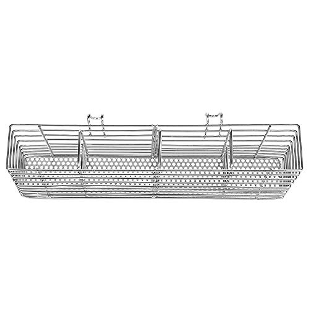 Slideep Stainless Steel Cutlery Utensil Holder Silverware Organizer Rack with Hooks Removable Drying Rack Silverware Holder Utensil Cutlery Basket Kitchen Dish Drainer Dish Drying Rack