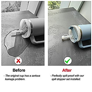 HOMDSG Silicone Spill Proof Stopper Set of 3, Compatible with Stanley Cup 1.0 40oz/ 30oz, Tumbler Accessories, Including 2 Straw Cover Cap, 2 Square Spill Stopper and 2 Round Leak Stopper