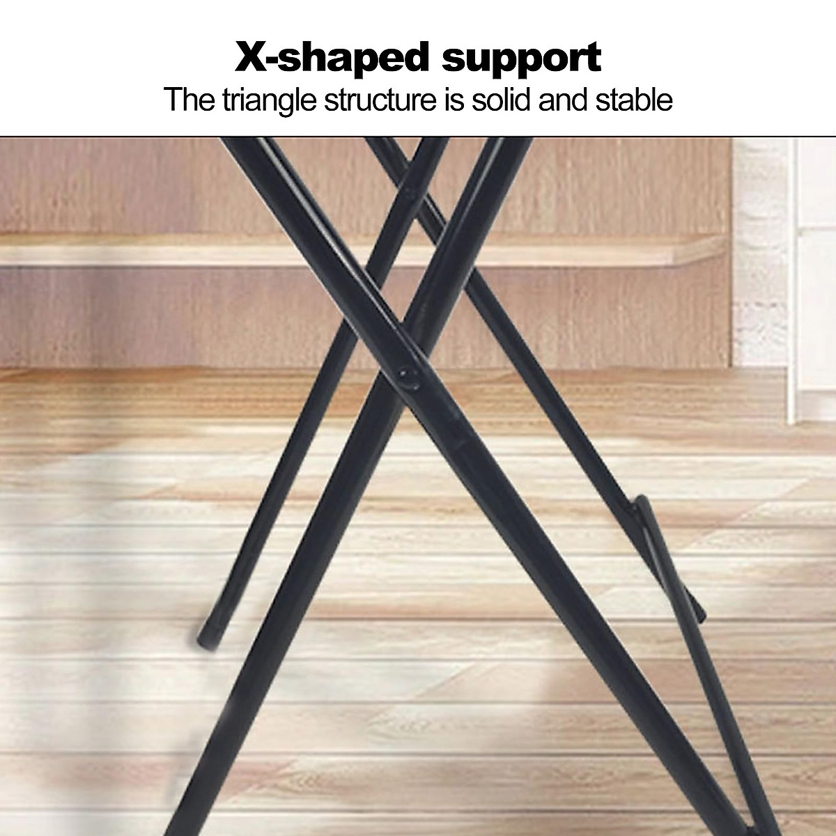 HEVIRGO Foldable Square Table Dinner Table Office Table Portable Square Table with Foldable Legs Indoor/Outdoor, 4 People Commercial/Household(Shipped from The United States) Black