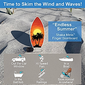Shaka Minis Finger Skimboard | Finger Surfboard - Skim and Surf The Wind, Waves and Almost Anywhere (Endless Summer)
