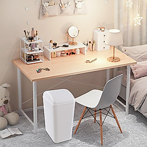 Uumitty 3 Packs Swing Top Waste Container for Home and Kitchen, Plastic Slim Trash Can with Lid, 4.5 Gallon Capacity, White