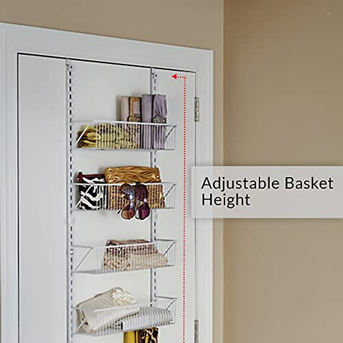 ClosetMaid 97535 Adjustable Wall & Door 8-Tier Basket Organizer, 18", , White