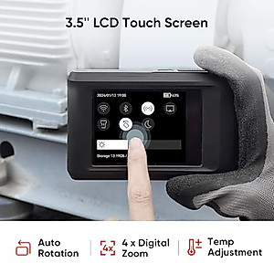 HIKMICRO Thermal Camera Pocket2 256 x 192 IR Resolution Thermal Imaging Camera with 8MP Visual Camera, 25 Hz, Wi-Fi, 3.5" Touch Screen Thermal Imager, IP54, -4°F~752°F