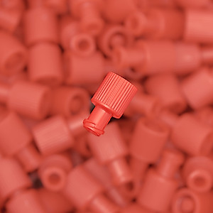 Dispense All - DMF Cap - Dual Male-female Luer Lock Cap, Non-sterile (Red, 25)