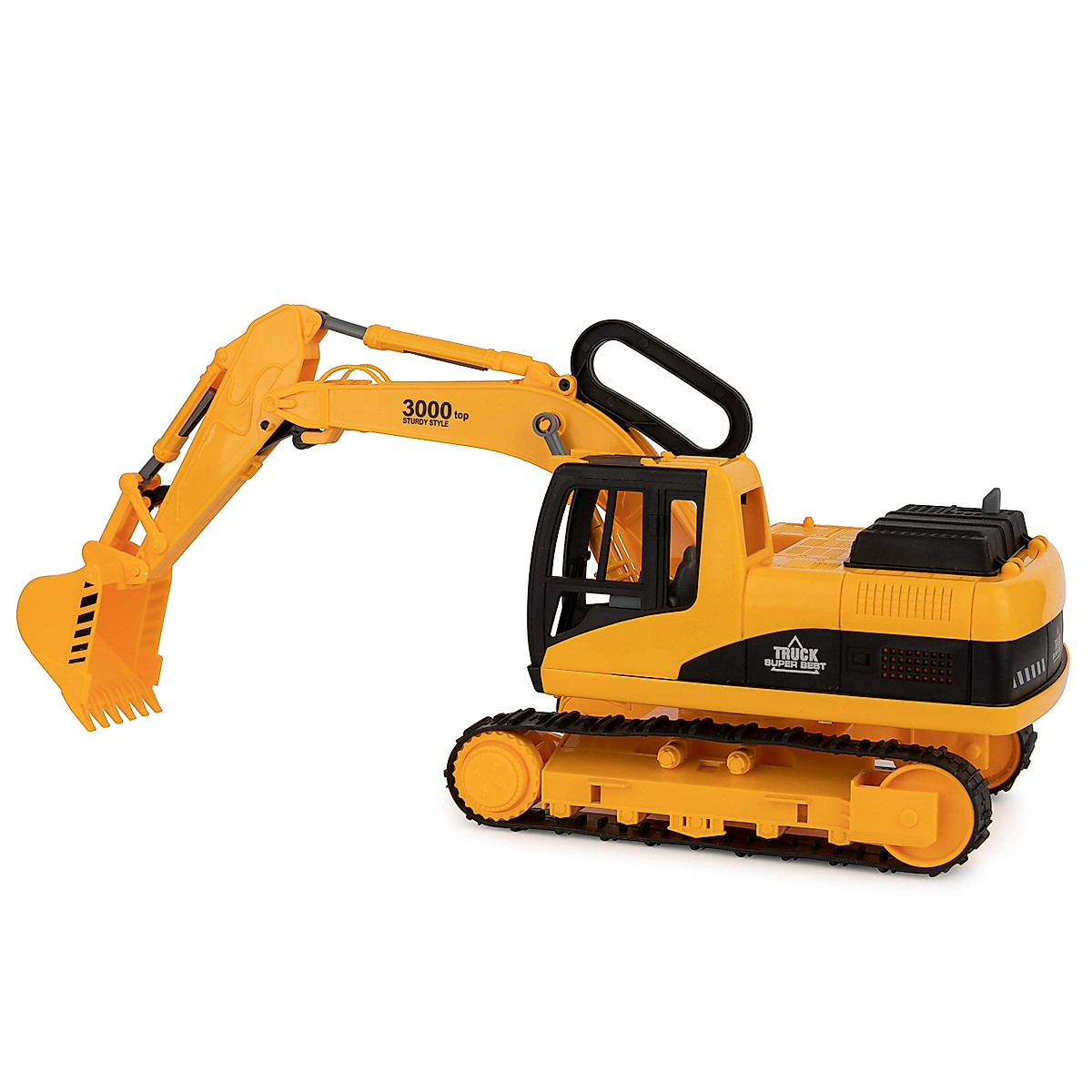 Toy To Enjoy Excavator & Dump Truck Toy for Kids (Set of 3) with 1.1 LB Play Sand – Moveable Claw & Lifting Back – Garbage Truck & Bulldozer Digger – Construction Vehicle for Kids & Children