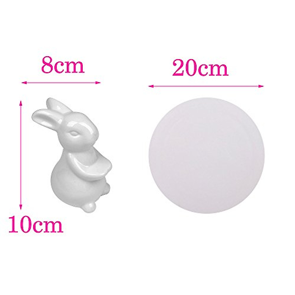 Bunny Rabbit Ceramic plate,Dishes for Dessert Food Server Tray,cute Cake Stand, Tableware Crafts gift for Kitchenware lovers,Wedding,mother's day (3 Rabbit)