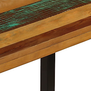 WHOPBXGAD Dining Table,Restaurant counters, Kitchen Tables Suitable for Small Spaces, Flats, Bars, Restaurants,45.3"x21.7"x29.9" Solid Reclaimed Wood and Steel