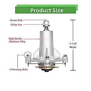 Spindle Assembly Fit for Craftsman/Husqvarna/Ariens/Poulan, 187292 192870 532187281 532187292 587125401