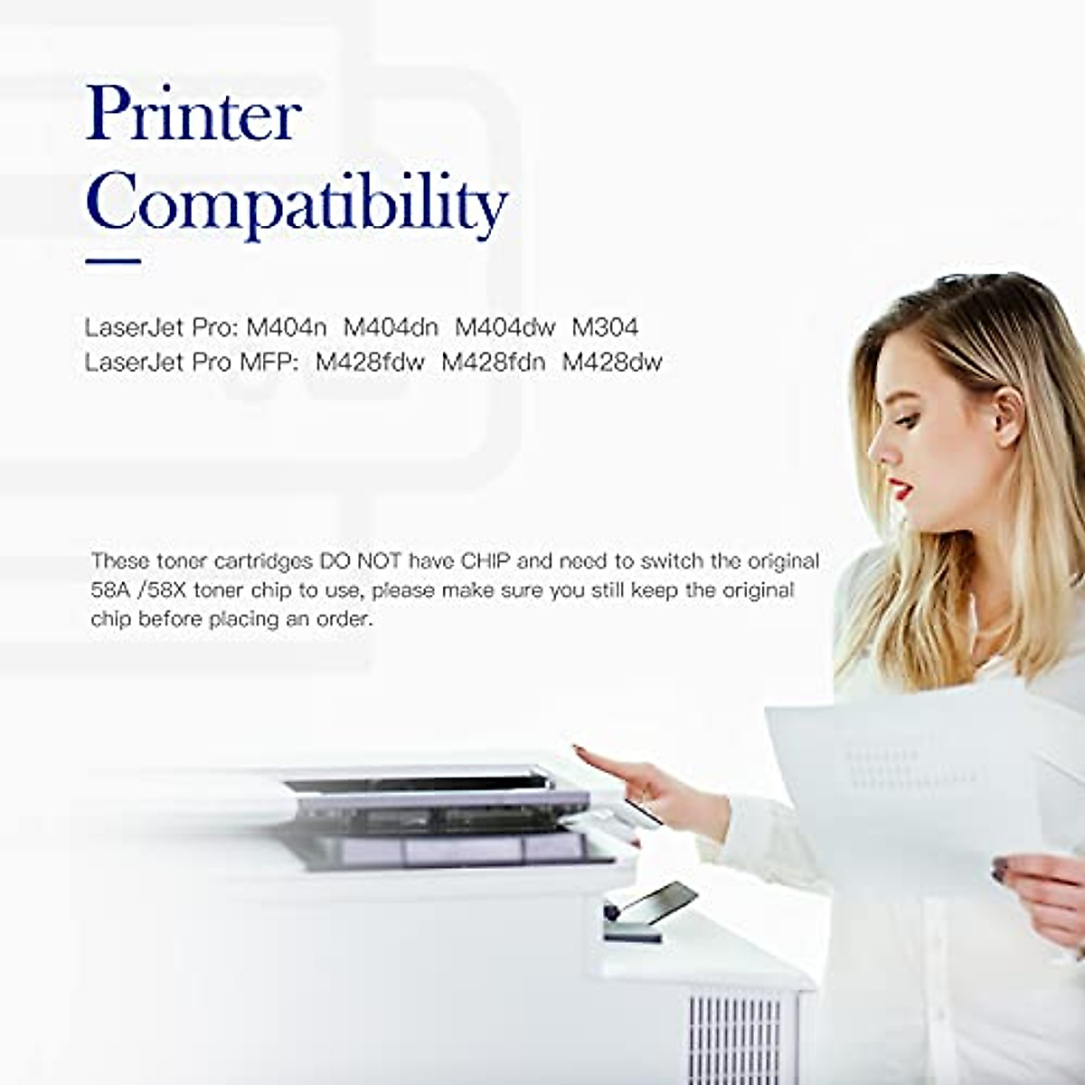 Valuetoner 58A CF258A Compatible Toner Cartridge Replacement for HP 58A CF258A CF258X 58X to use with Pro M404dn M404n M404dw MFP M428fdw M428dw M428fdn Toner Printer M404 M428 (Black 2-Pack)