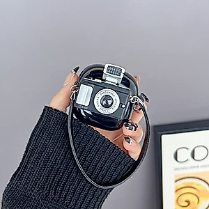 Compatible with Samsung Galaxy Buds2 pro(2022)/Galaxy Buds Live/Galaxy Buds pro/Galaxy Buds 2 Charging Box,3D Camera Can Light Up Silicone Earphone Case with Keychain