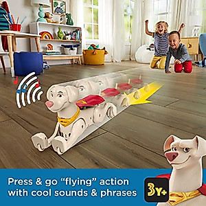 Fisher-Price DC League of Super-Pets Krypto Toy, 14 inches long, Authentic Movie Figure with Sounds Phrases & Motorized Motion, Rev & Rescue, for 3 years and up