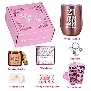50th Birthday Gifts for Women, Fabulous Funny Happy Birthday Gift for Best Friends, Mom, Sister, Wife, Aunt Turning 50 Years Old, 50th Bday Gifts Women