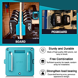 TenHutt 5Packs Battery Holders for Makita 18V Battery for Makita Battery Holder Wall Mount Fit with BL1860 BL1850 BL1840 BL1830(5 Pack)