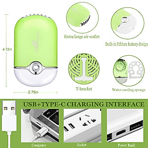 Dfsuiwk 3Piece USB Mini Portable Fans Rechargeable Handheld Lash Cleaning Kit with Facial Cleaning Brush - Perfect for Lash Extensions and Makeup Brush Cleansing