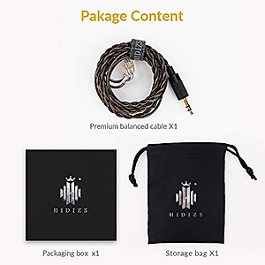 HIDIZS BL4.4 Replacement Audio Upgrade Cable, Detachable Earphone Cable 4.4mm Plug Headphone Balanced Cord- 2 Pin 0.78mm IEM Cable for MS4 MS2 MS1 KZ ES4 ZSR ZST ZSR ED16 ZS10 Headphones (4.4mm)