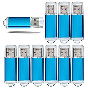 FEBNISCTE USB 3.0 Flash Drives 8GB 10 Pack Blank USB Flash Drives Portable Sky Blue USB Drives