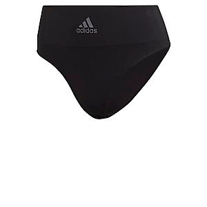 AdidasWomensMicro-stretch Seamless Thong Panties, SinglesBlackSmall