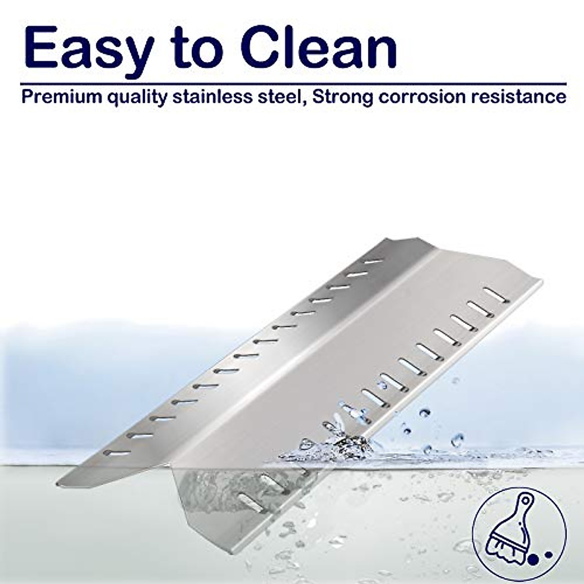 Grill Heat Plates Gas BBQ Parts Replacement for Broil-Mate 24025HNT, Master Forge 30030MSF, Huntington 6301-24, 19 9/16” Stainless Steel Repair Kit Grill Heat Shield Tent, Burner Cover, Flame Tamer