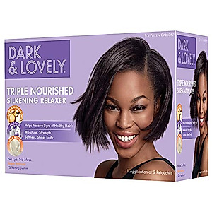 SoftSheen-Carson Dark and Lovely Triple Nourished Silkening No-Lye Relaxer with Shea Butter, Super