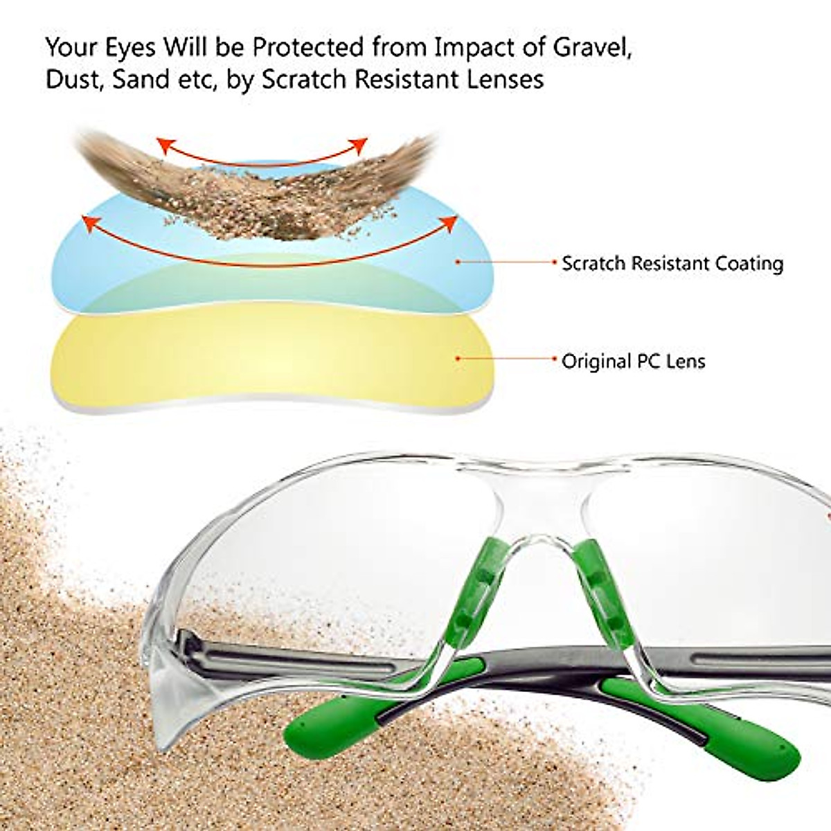 SAFEYEAR Anti Fog Z87 Safety Glasses for Men & Women Protective Eyewear Lab Work Glasses