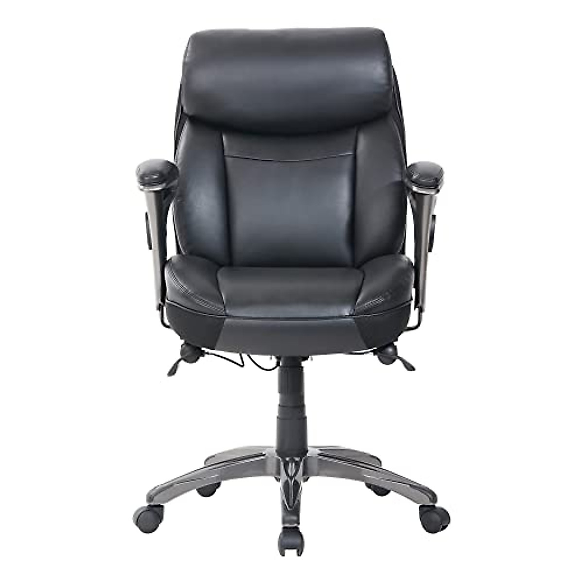 Serta® Smart Layers™ Siena Bonded Leather Mid-Back Manager's Chair, Black