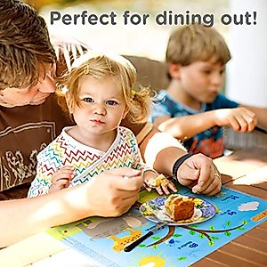 Neat Solutions Table Topper Disposable Stick-on Placemats in Reusable Package, Gender Neutral, 12" x 18", 60 Count (Pack of 1) (Styles May Vary)