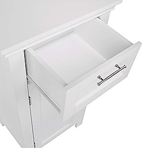 RiverRidge 06-037 Somerset Single Door Floor Storage Cabinet, White