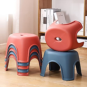 Angoily 1pc Small Bathroom Non Non-Slip Home for Stackable Kitchen Use Footstool Room Baby Potty Toddler Childrens Step Bedroom Non- Anti-Skid Low The Kids Training Skid Feet Red Ottoman