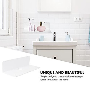 jojofuny Acrylic Floating Shelves, Wall Shelf Speaker Stand, Hanging Shelves for Bedroom, Wall Mounted Display Shelf Bookshelf Storage Shelves