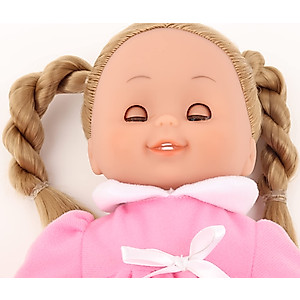 SCORAY 16 ", Stuffed Super Soft Baby Bear Doll Born and up - Removable Pink Clothing