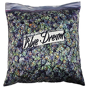 steelplant Blue Dream Giant Stash Weed Pillowcase | Decorative Throw Pillow Cover with Realistic Reefer Imagery | Secret Pocket Compartment | Fits 18 x 18 Inch Pillow Insert | Weed Decor