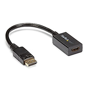 StarTech.com DisplayPort to HDMI Adapter - DP 1.2 to HDMI Video Converter 1080p - DP to HDMI Monitor/TV/Display Cable Adapter Dongle - Passive DP to HDMI Adapter - Latching DP Connector (DP2HDMI2)